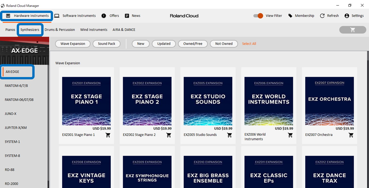 AX-Edge: Downloading Sound Packs / Wave Expansions – Roland Corporation