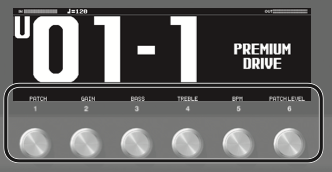 GT-1000: How do I assign a parameter to the KNOBS 1-6 below the display ...