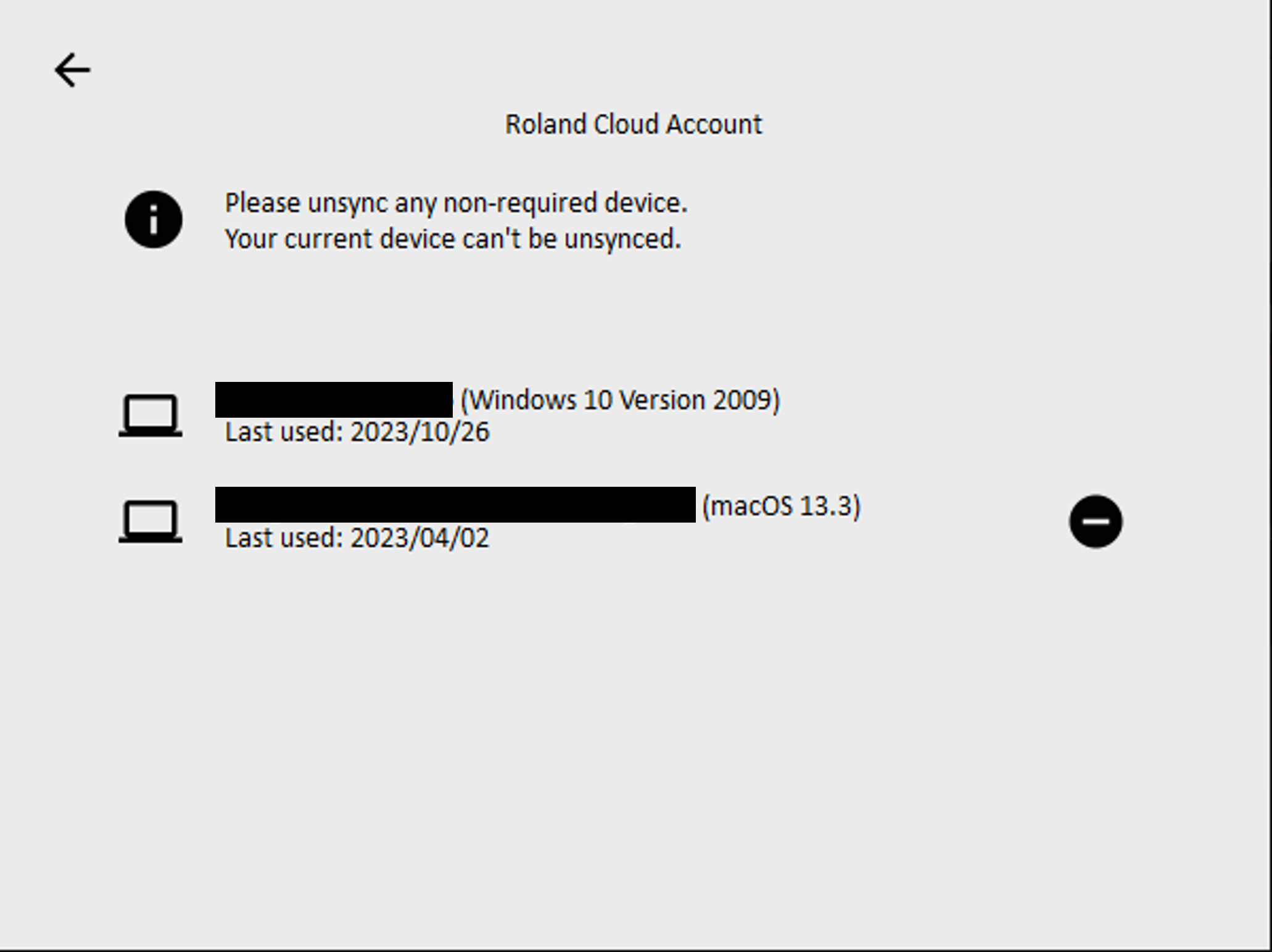 Roland Cloud: How do I unauthorize a device? – Roland Corporation