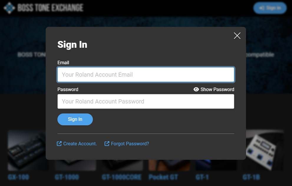 BOSS TONE EXCHANGE: How do I download from BOSS TONE EXCHANGE? – Roland ...