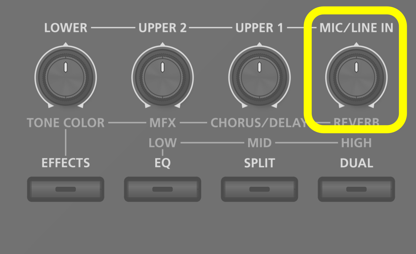 RD-08: I can't hear sound that's input to the INPUT jacks (MIC, LINE ...