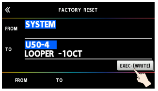 GX-100: Restoring the unit to its factory-set default state (Factory ...