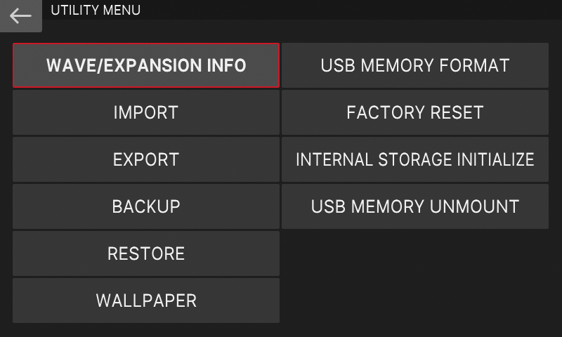 FANTOM EX: Factory Reset – Roland Corporation
