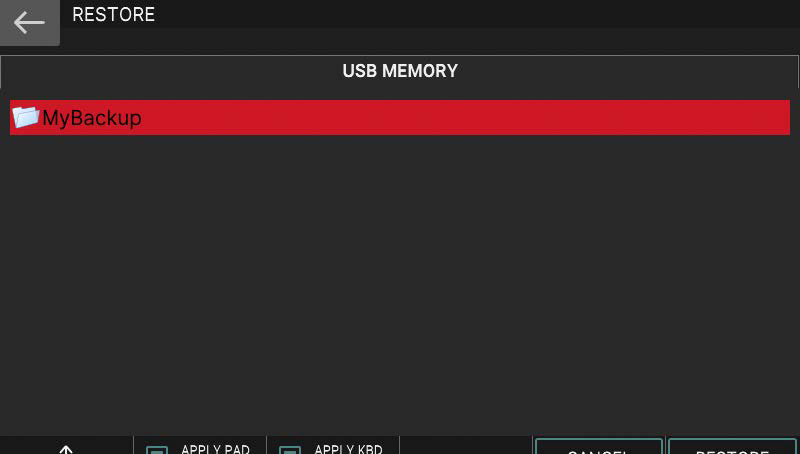 FANTOM EX: Backing up and Restoring Data – Roland Corporation