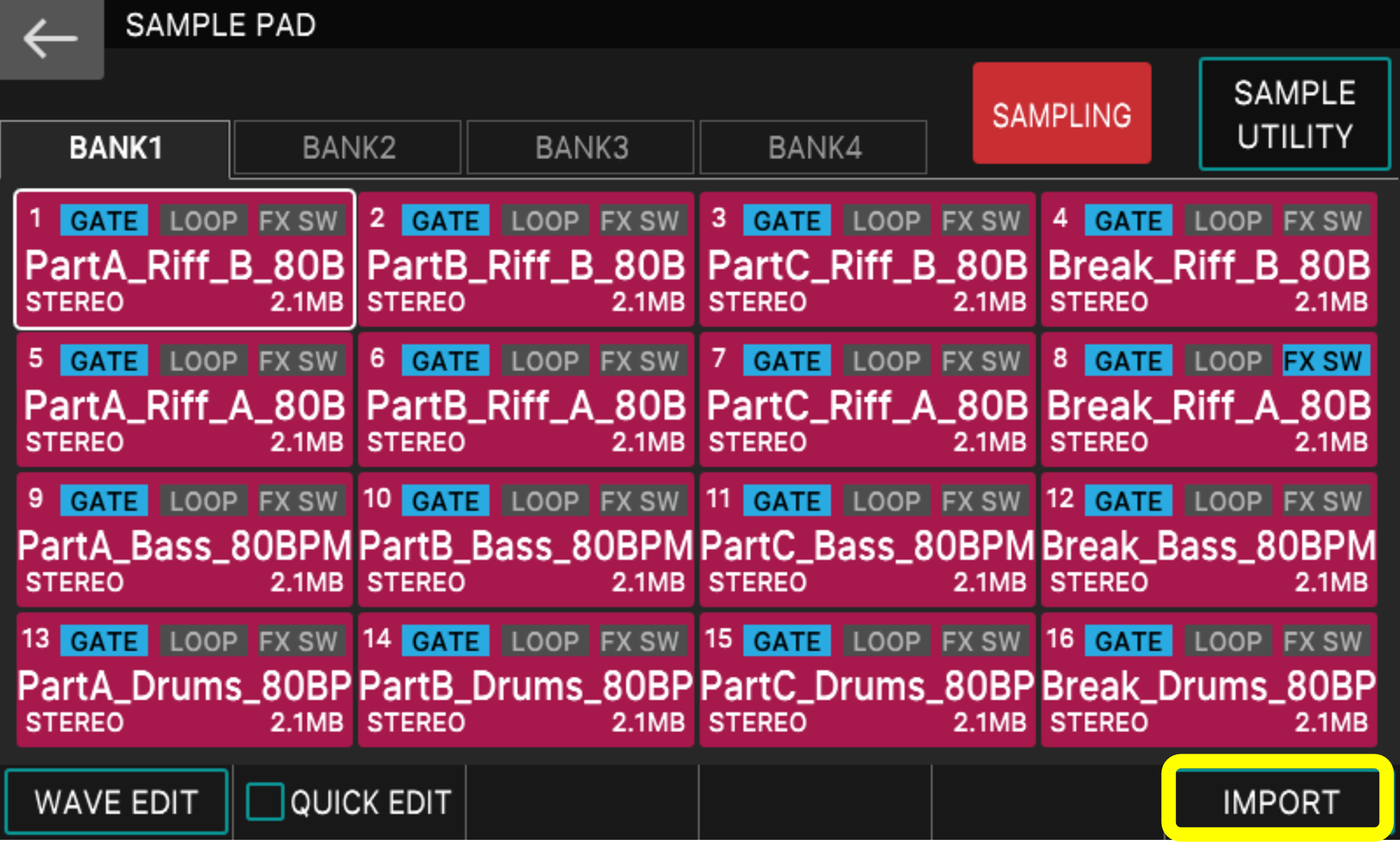 FANTOM 6 EX, FANTOM 7 EX, FANTOM 8 EX: How to import a sample to one of the SAMPLE PADS – Roland ...