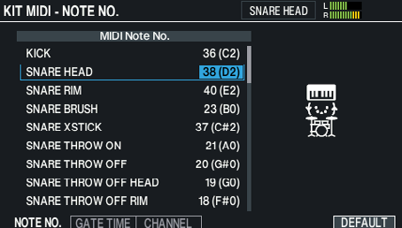 V71: Assigning MIDI Note Numbers to the Pads – Roland Corporation