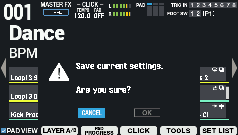 SPD-SX PRO: How can I save the values I edit? – Roland Corporation